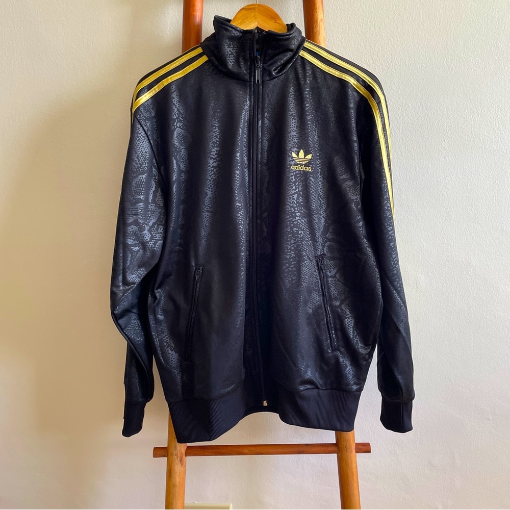Adidas Originals Tracksuit Black And Gold Snake Print… - Gem